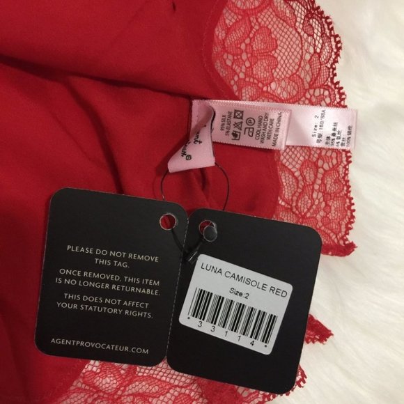 Agent Provocateur | Tops | Agent Provocateur Luna Red Silk Cami Top Ap2 ...